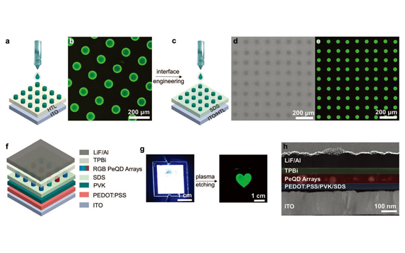 MicroFab喷墨打印应用案例——微型钙钛矿量子点发光二极管（Micro-PeLED） - 睿度光电 RUIDU